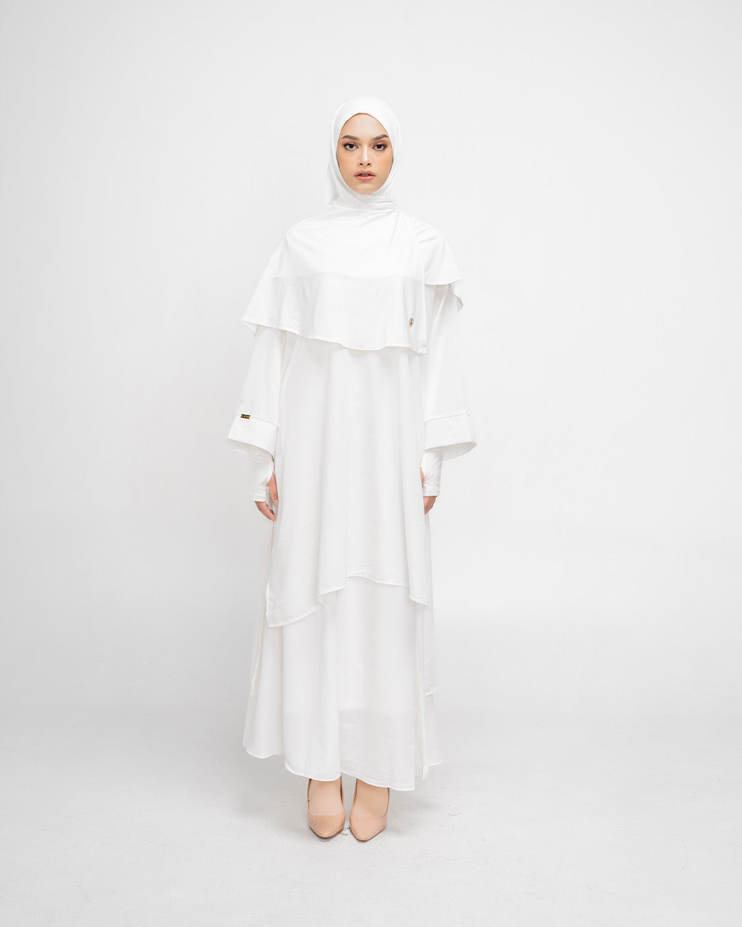 Khalisa One Set Broken White by Tubita - Baju Umroh Wanita
